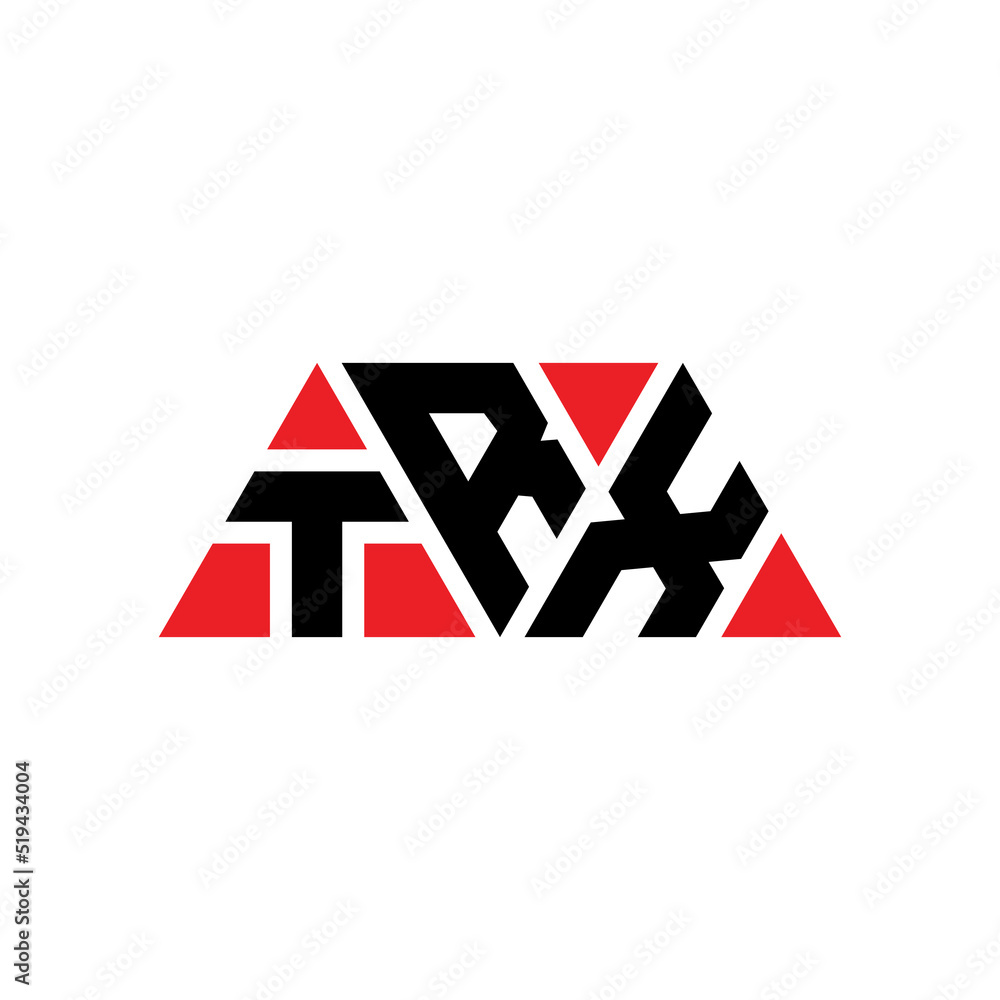 TRX triangle letter logo design with triangle shape. TRX triangle logo ...