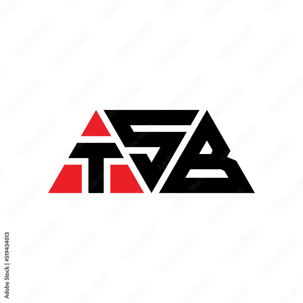 TSB triangle letter logo design with triangle shape. TSB triangle logo ...