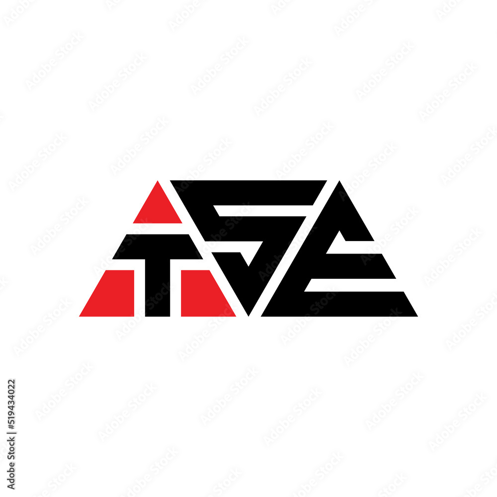 TSE triangle letter logo design with triangle shape. TSE triangle logo ...