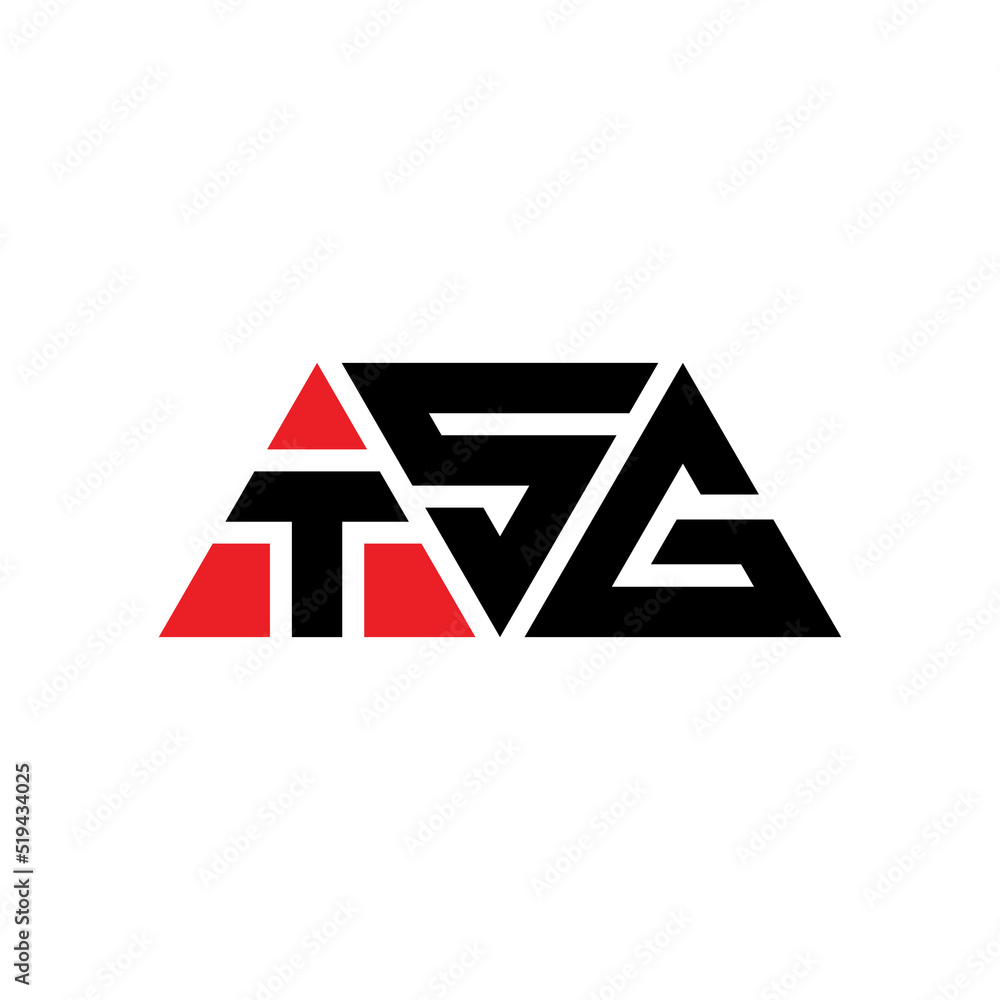 TSG triangle letter logo design with triangle shape. TSG triangle logo ...
