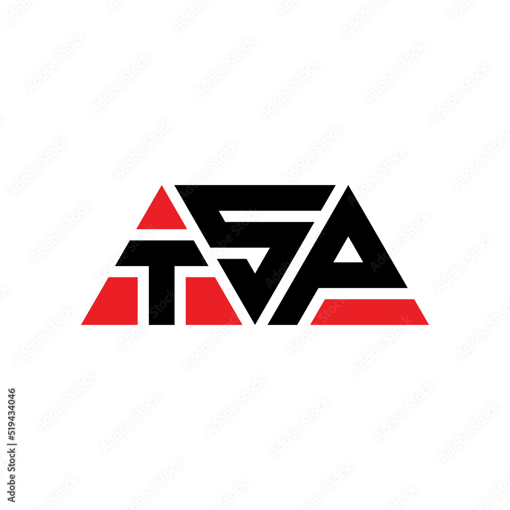 TSP triangle letter logo design with triangle shape. TSP triangle logo ...