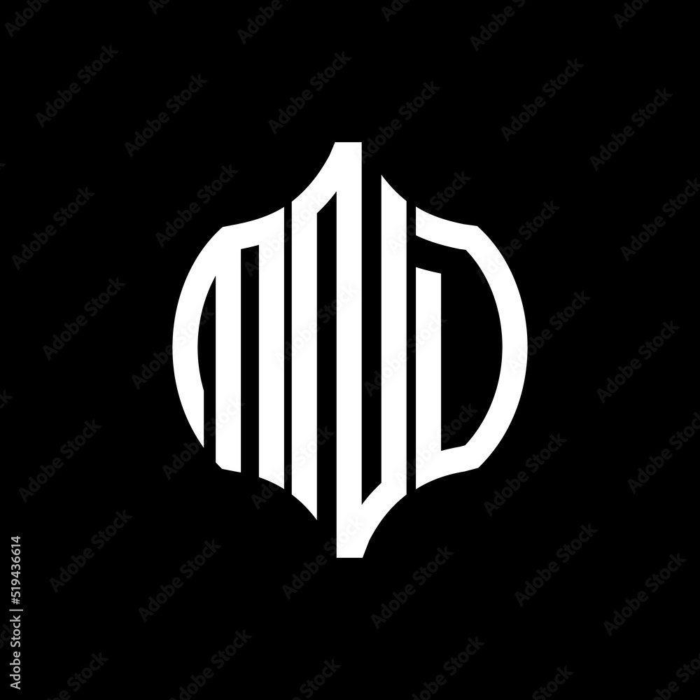 MND letter logo. MND best black background vector image. MND Monogram ...