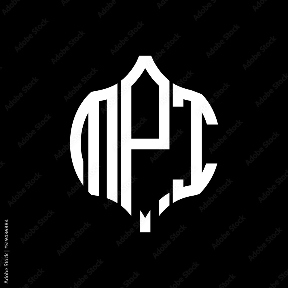 MPI letter logo. MPI best black background vector image. MPI Monogram ...