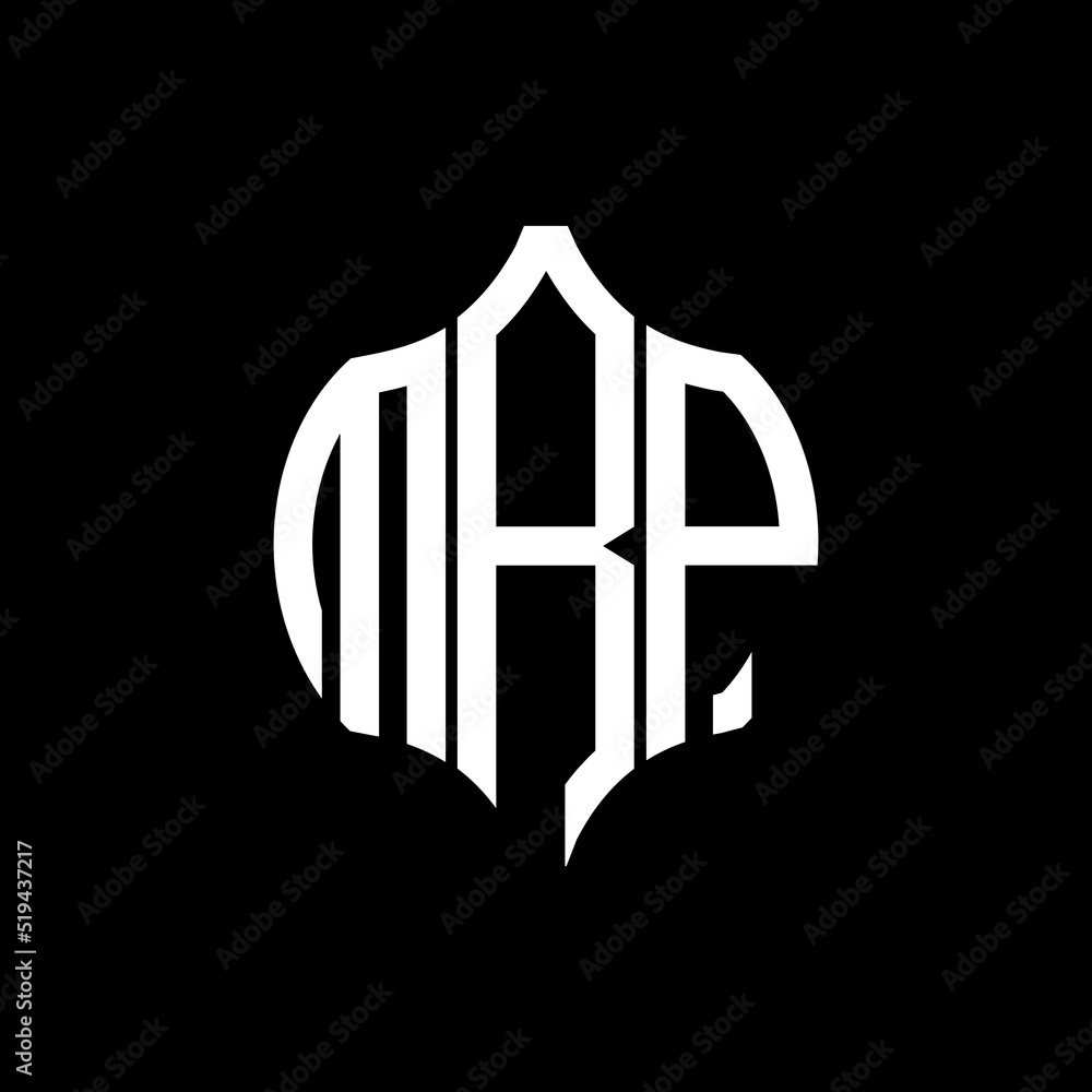 MRP letter logo. MRP best black background vector image. MRP Monogram ...