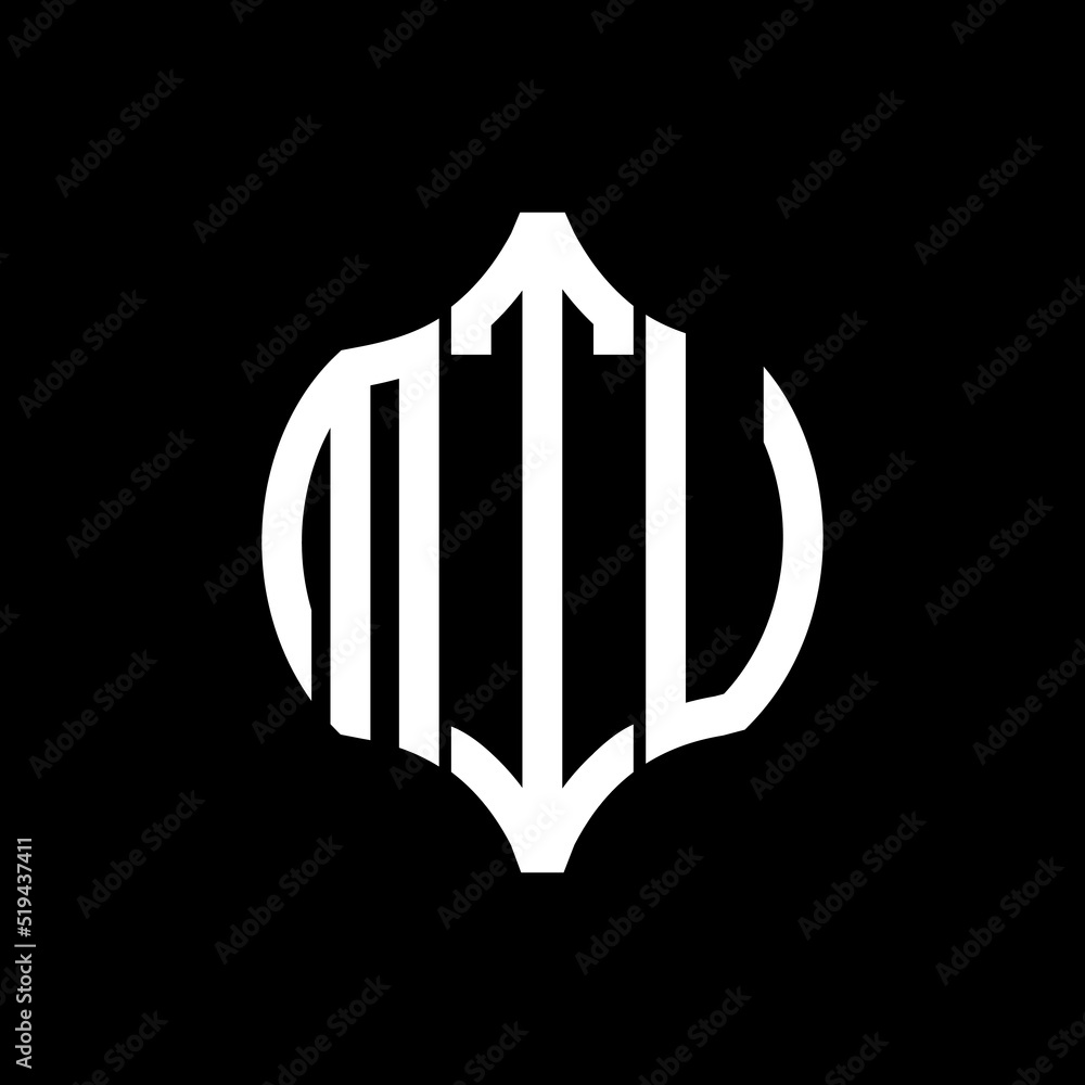 MTV letter logo. MTV best black background vector image. MTV Monogram ...