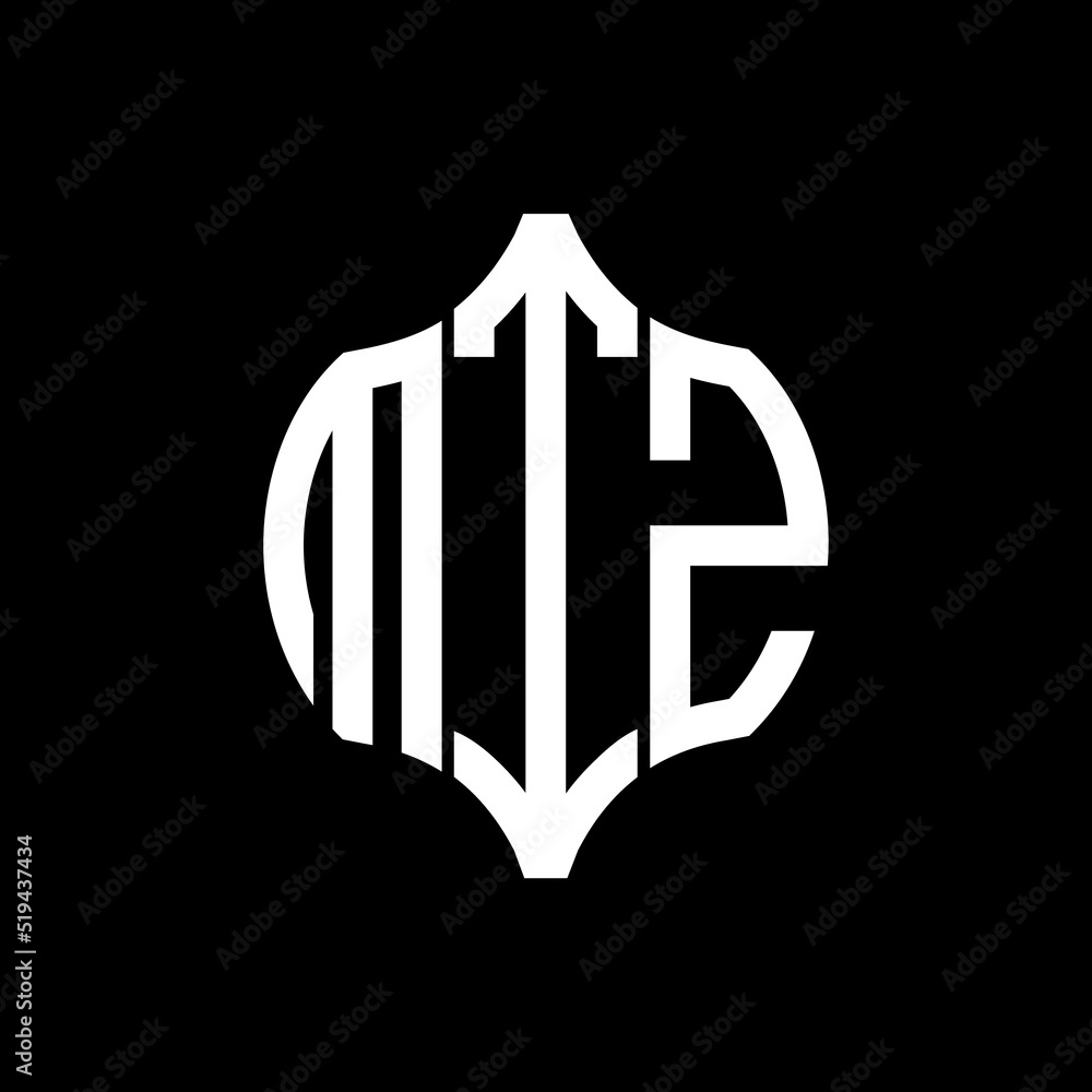 MTZ letter logo. MTZ best black background vector image. MTZ Monogram ...