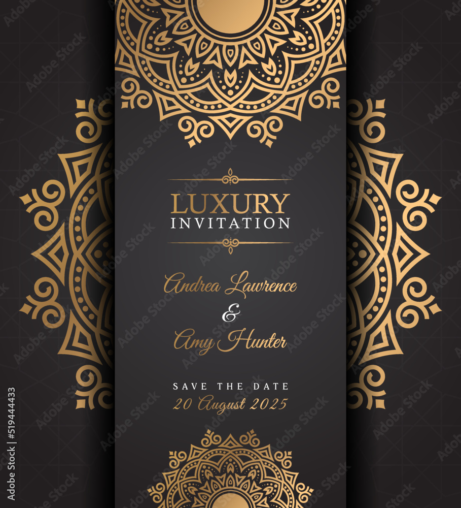 Luxury Mandala Pattern Elegant Wedding Invitation Card Design Vector ... Luxury Mandala Pattern Elegant Wedding Invitation Card Design Vector ...