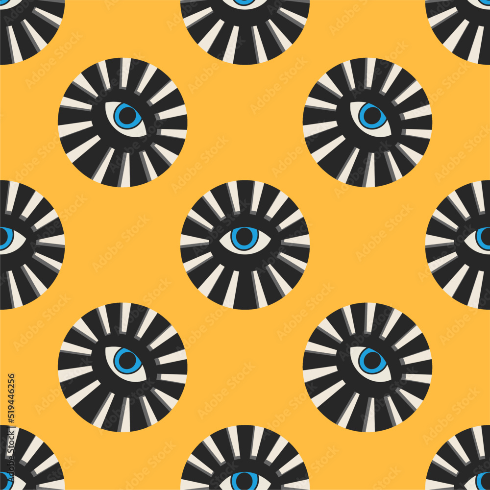 Evil eye vector seamless pattern. Magic, witchcraft, occult symbol ...