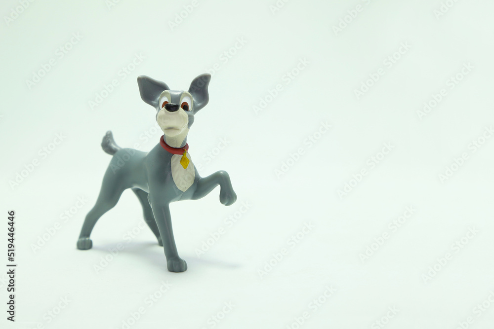 Dog toy from the movie Lady and the Tramp. Couple of dogs in love ...