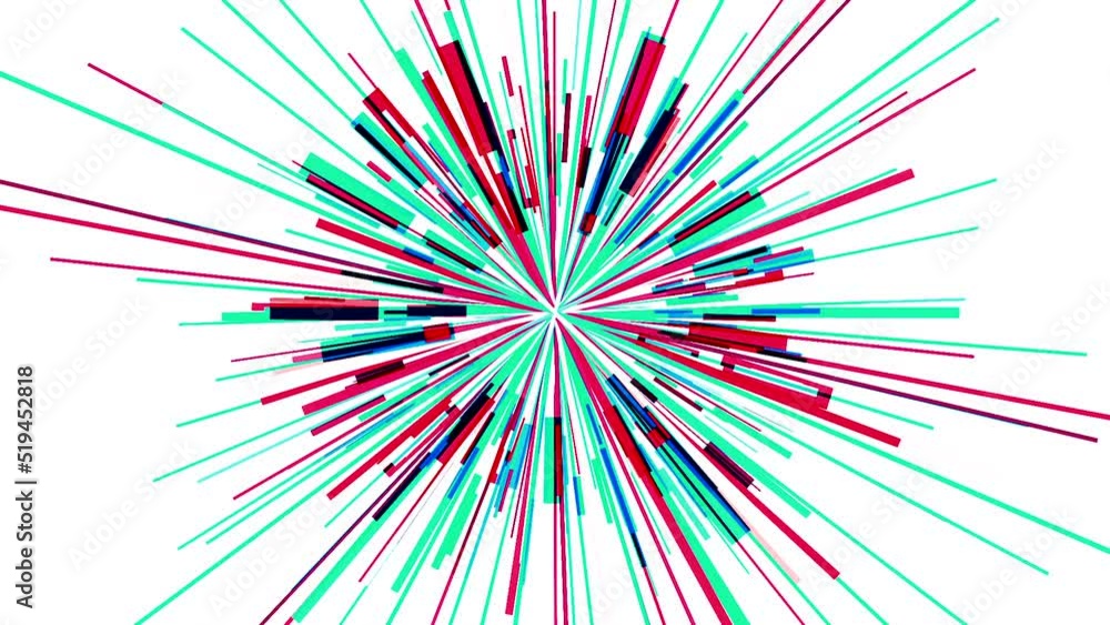 Rotating circle with ray strips. Motion. Technological stripes rotate ...