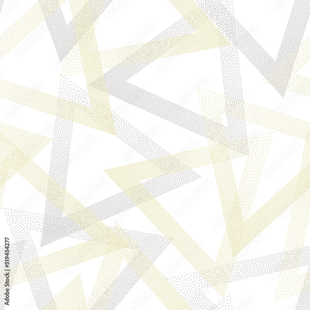 Geometric dotwork triangles vector seamless pattern design. Stock ...