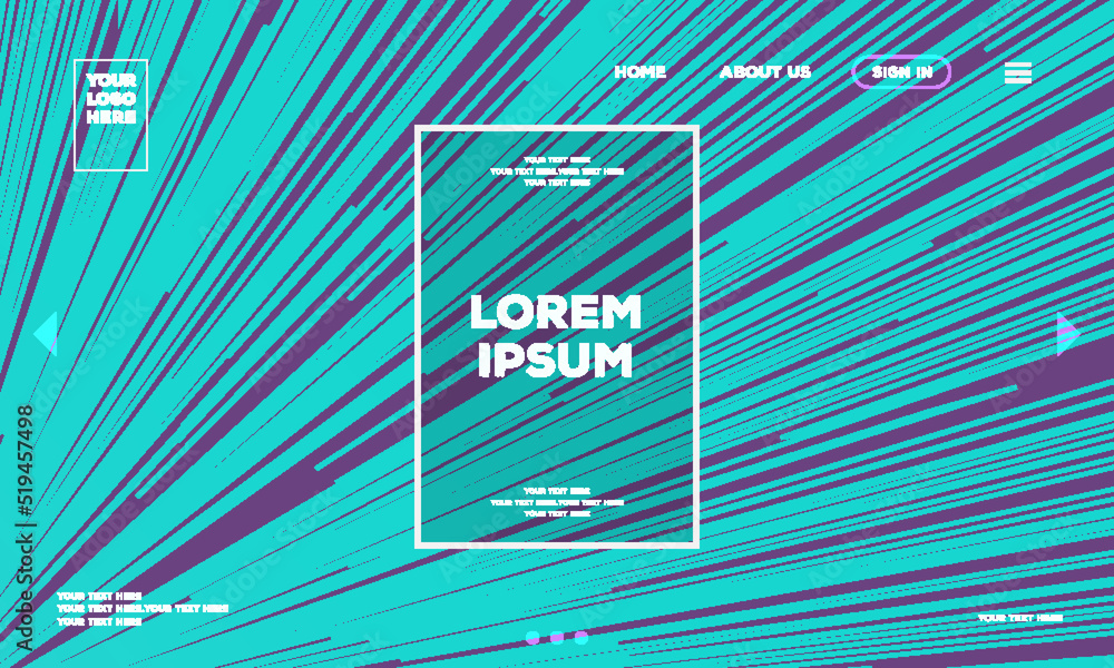 Vector landing page backdrop. Web page template. Speed backgound modern ...