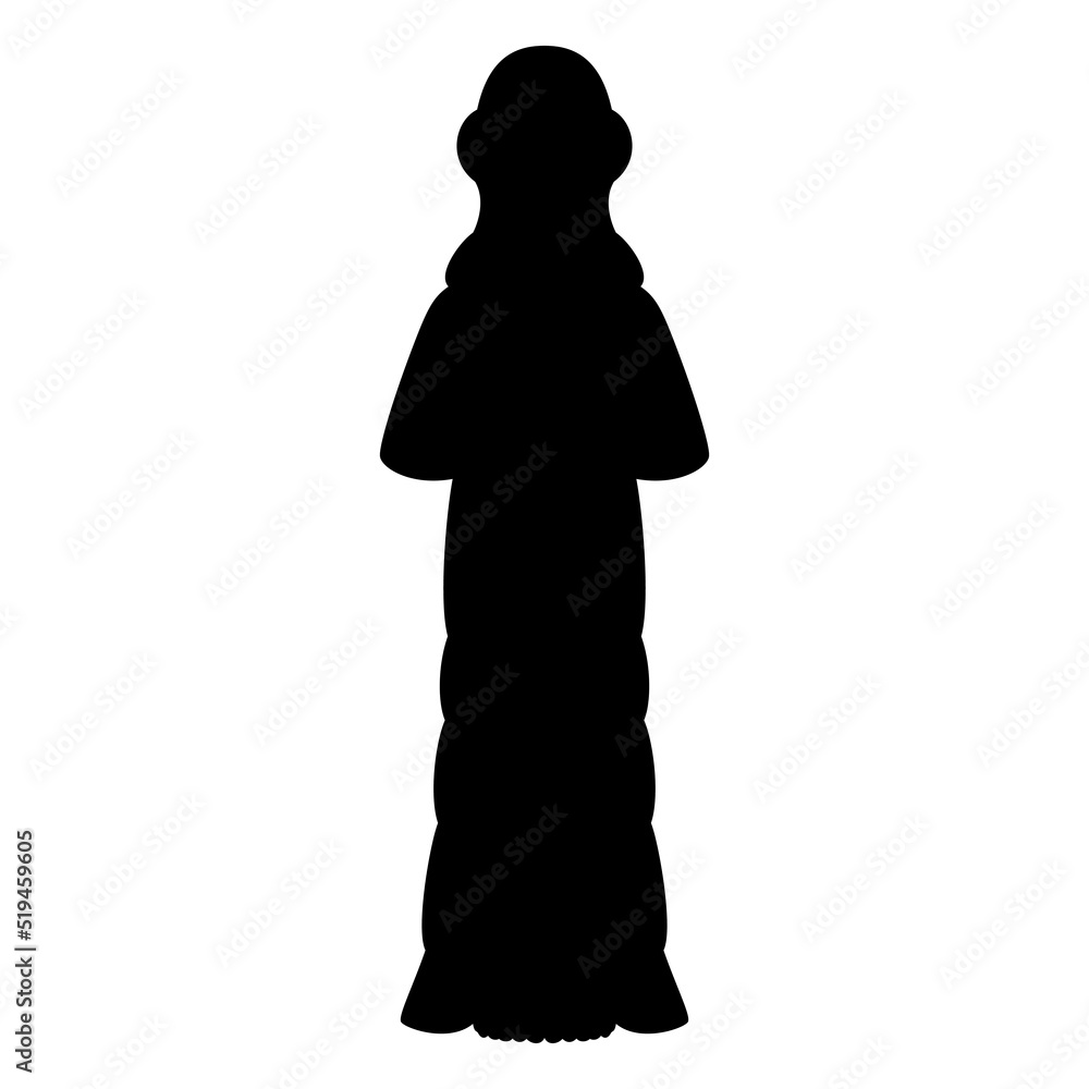 Silhouette of Mesopotamian goddess. Ancient Iranian sculpture of a ...