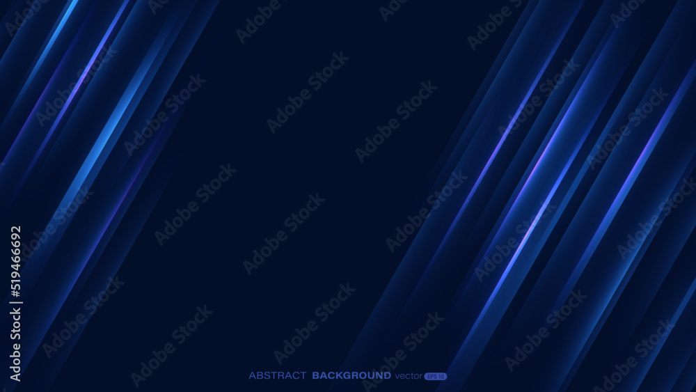 Abstract dark blue background with diagonal glowing light effect Stock ...