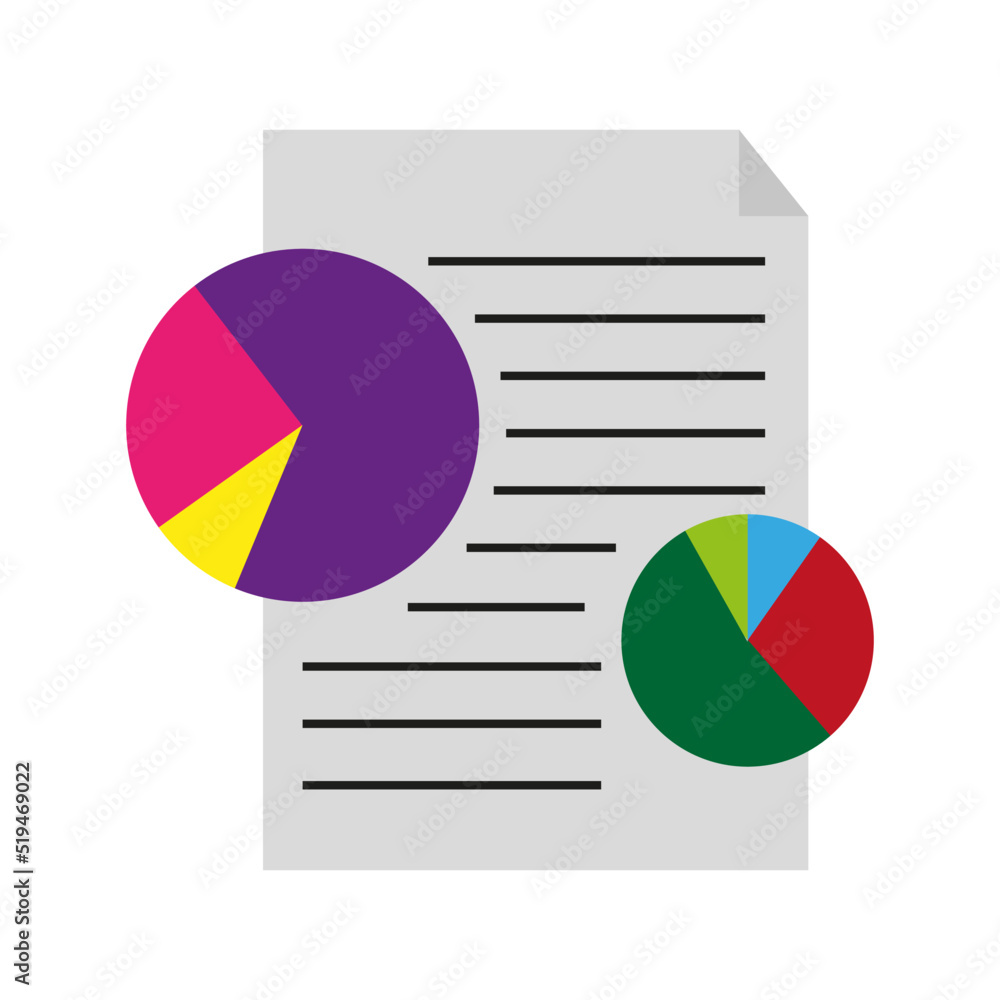 paper graph diagram. Business timeline chart template. Vector ...