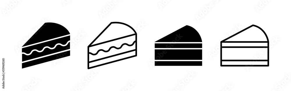 Cake icon vector. Cake sign and symbol. Birthday cake icon Stock Vector ...
