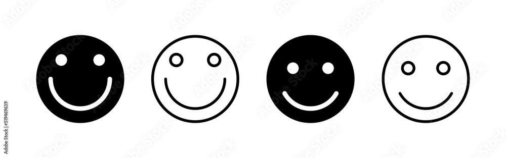 Smile icon vector. smile emoticon icon. feedback sign and symbol Stock ...