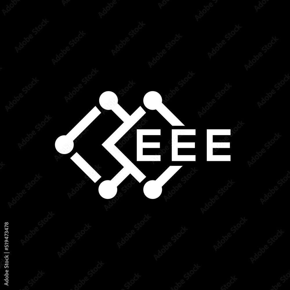 EEE letter logo design on black background.EEE creative initials monogram vector letter logo ...
