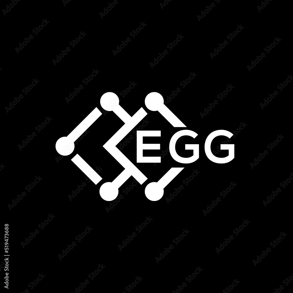 EGG letter technology initial creative logo design template vector illustration.EGG letter ...