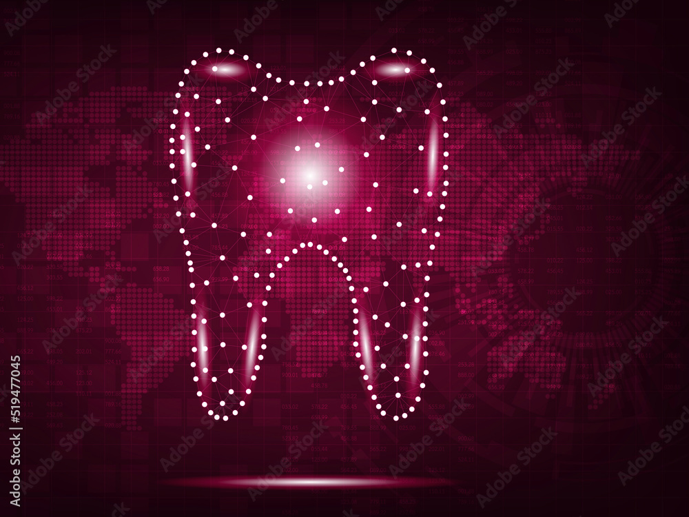 2d illustration teeth with background Stock Illustration | Adobe Stock
