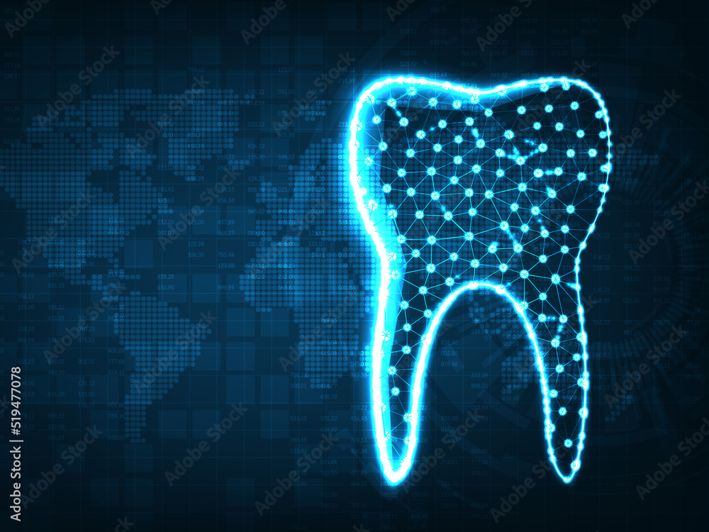2d illustration teeth with background Stock Illustration | Adobe Stock