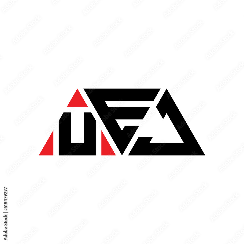 UEJ triangle letter logo design with triangle shape. UEJ triangle logo design monogram. UEJ ...