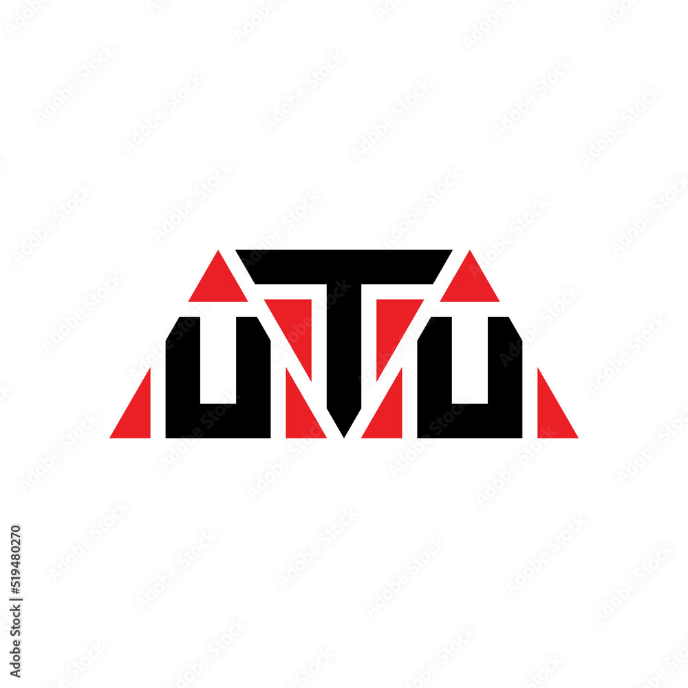 UTU triangle letter logo design with triangle shape. UTU triangle logo ...