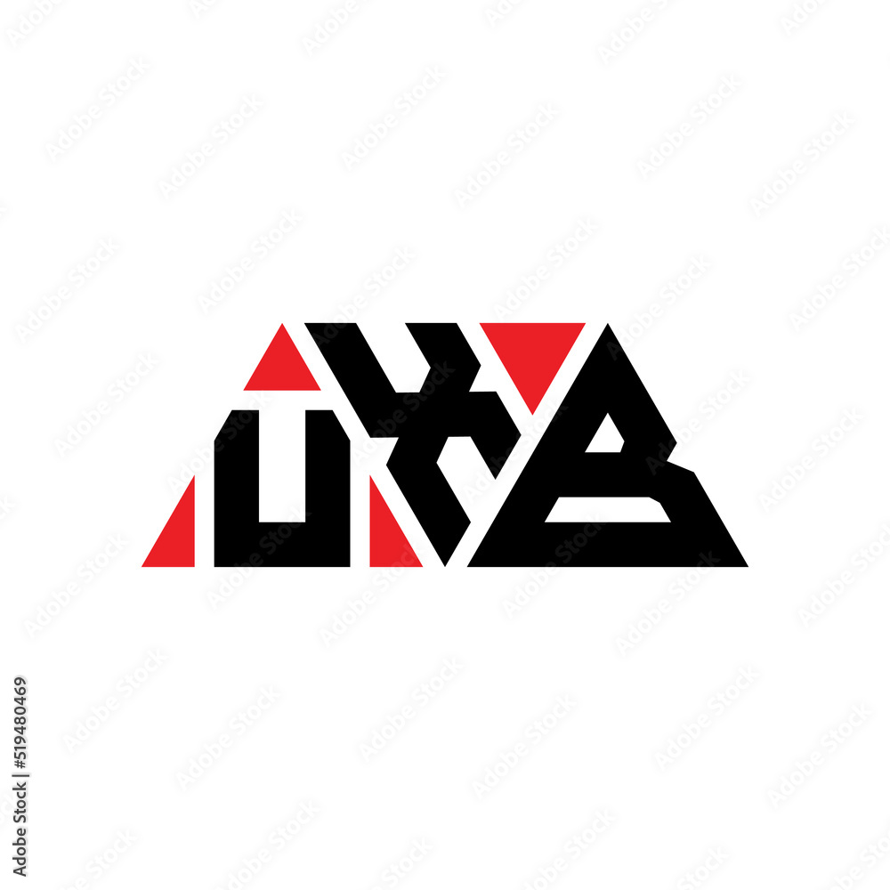 UXB triangle letter logo design with triangle shape. UXB triangle logo ...