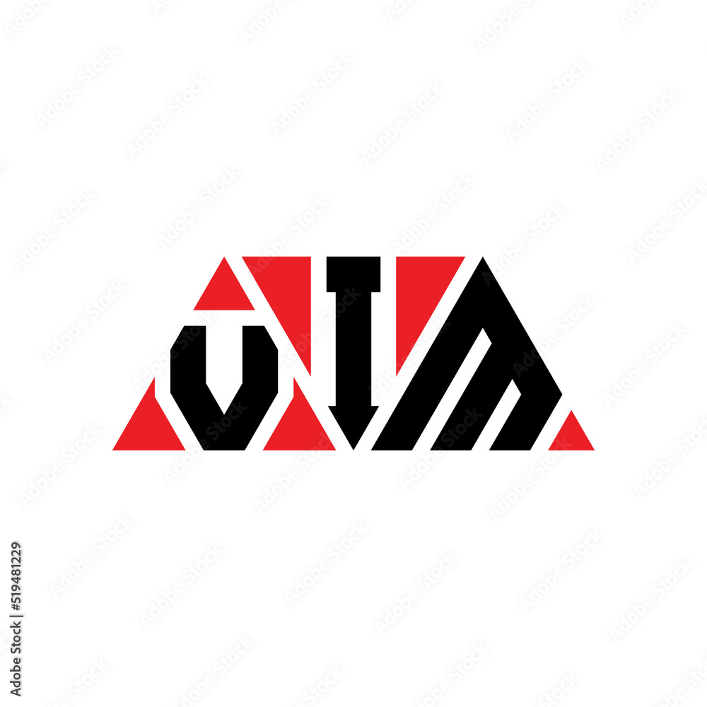 VIM triangle letter logo design with triangle shape. VIM triangle logo ...