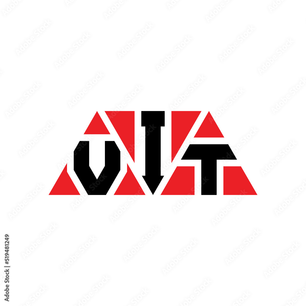 VIT triangle letter logo design with triangle shape. VIT triangle logo ...