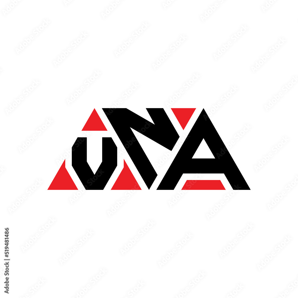 VNA triangle letter logo design with triangle shape. VNA triangle logo ...