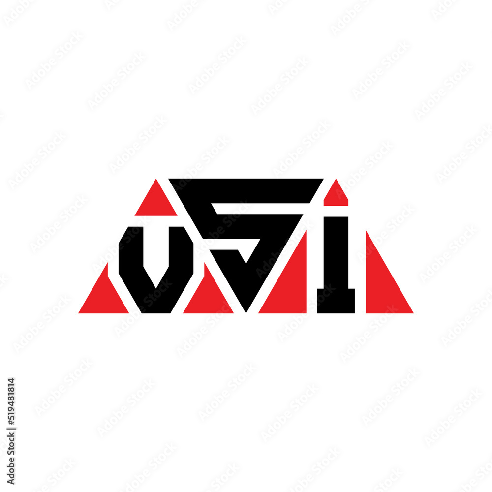 VSI triangle letter logo design with triangle shape. VSI triangle logo ...