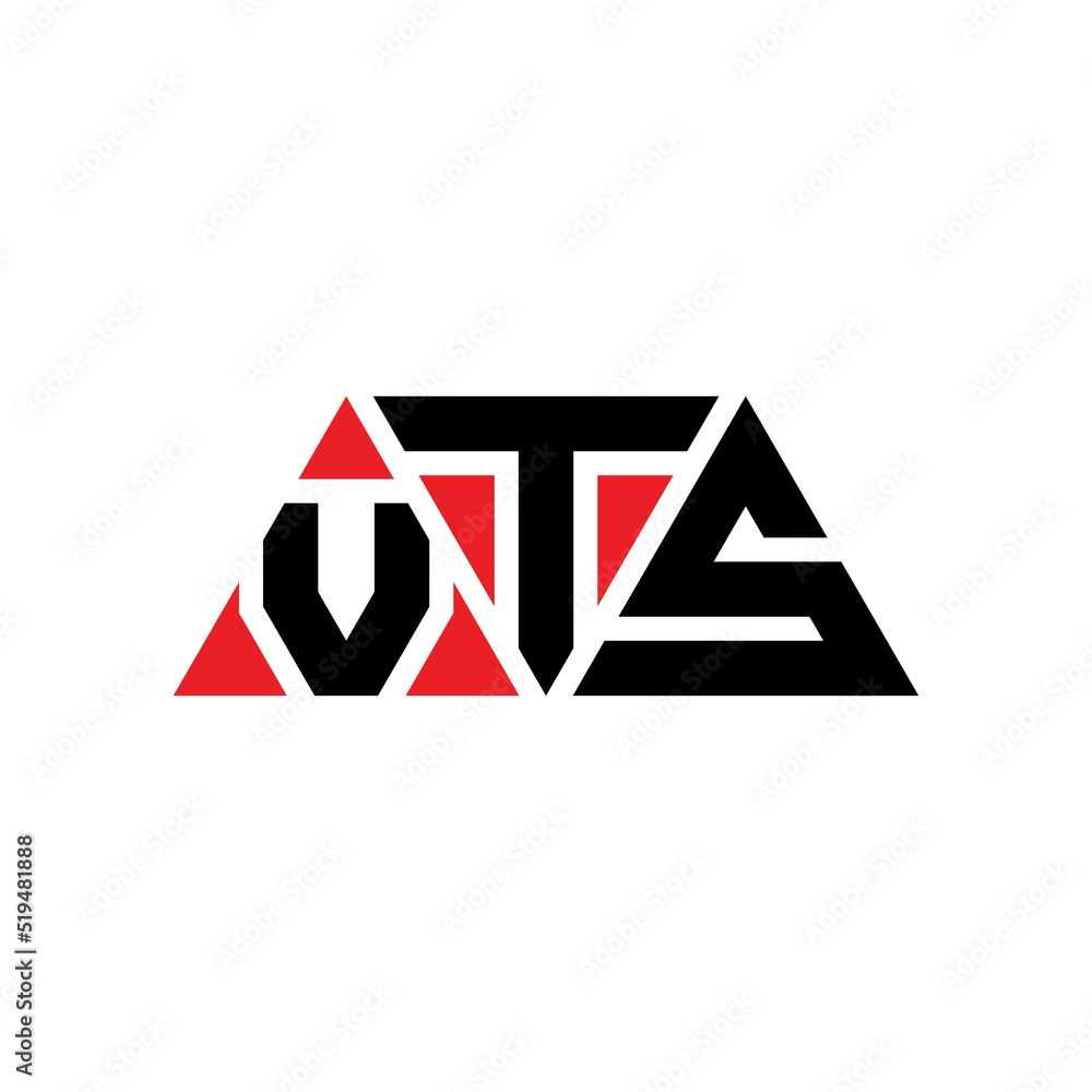 VTS triangle letter logo design with triangle shape. VTS triangle logo ...