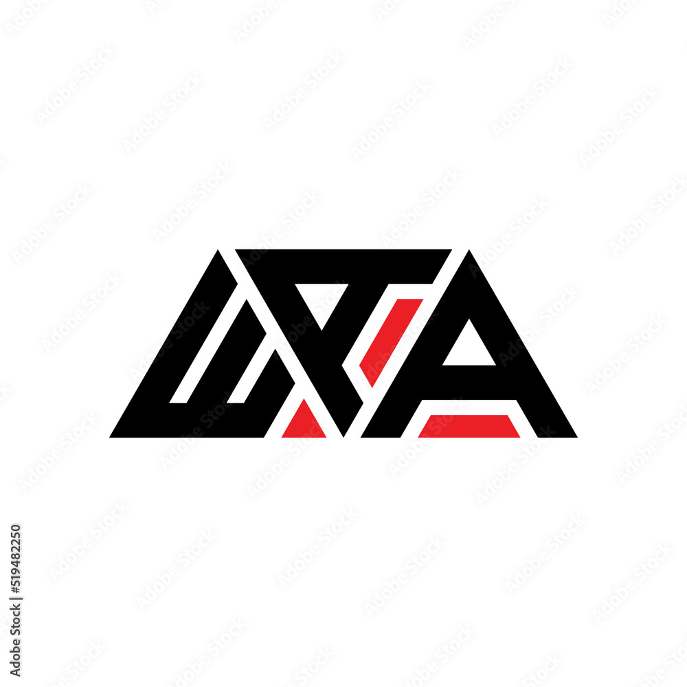 WAA triangle letter logo design with triangle shape. WAA triangle logo ...