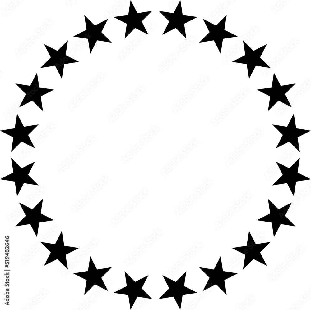 round stars isolated on white background Stock Vector | Adobe Stock