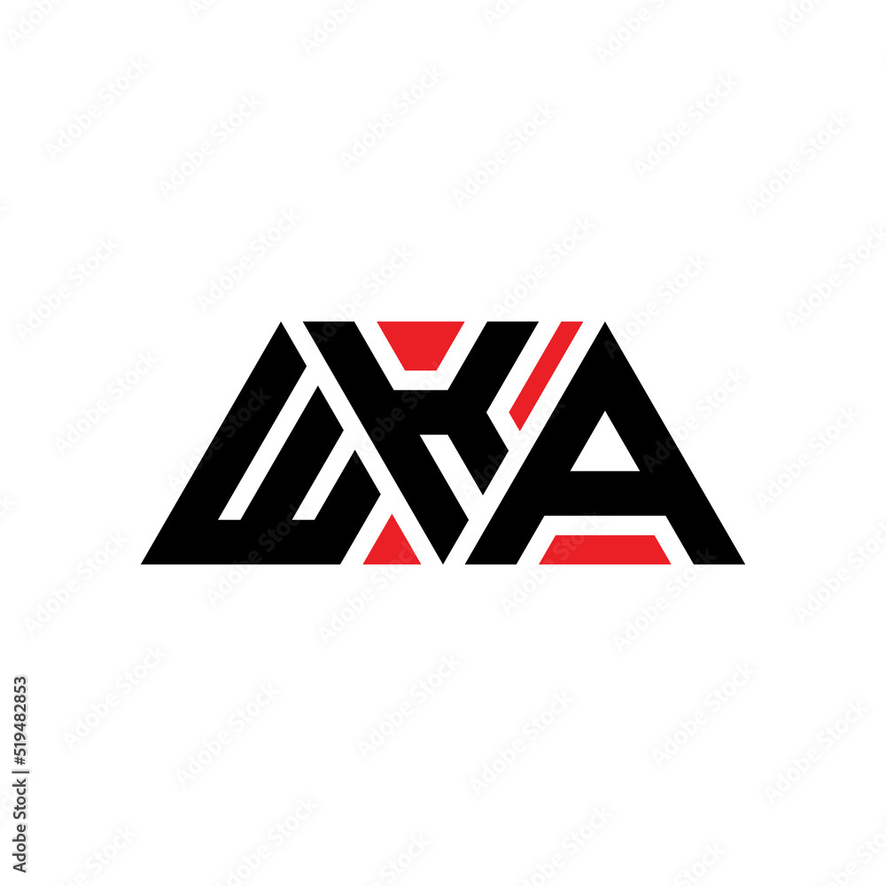 WKA triangle letter logo design with triangle shape. WKA triangle logo ...