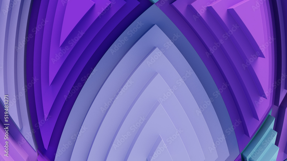Purple and Turquoise Tech Background with a Geometric 3D Structure ...