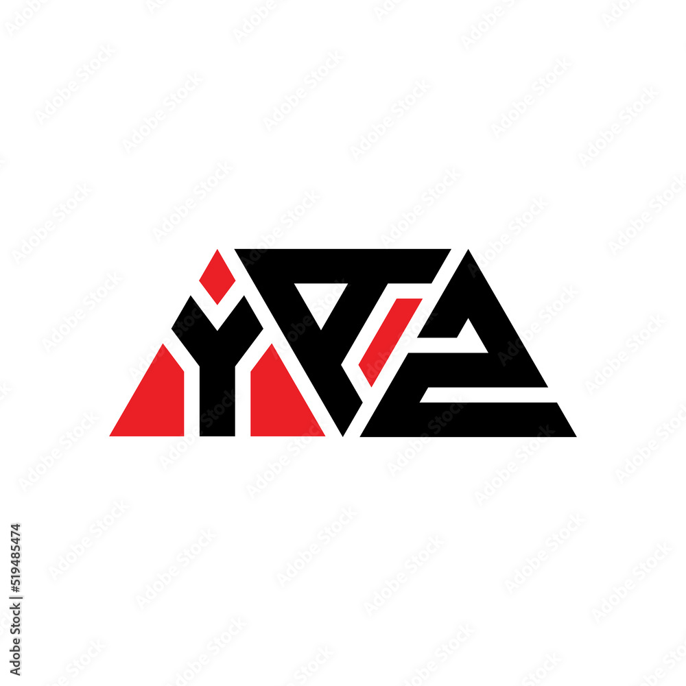 YAZ triangle letter logo design with triangle shape. YAZ triangle logo ...