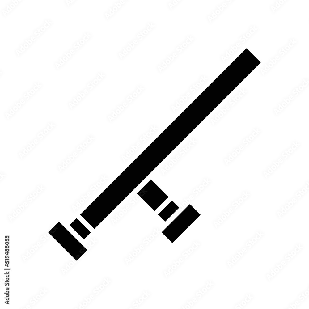 Baton icon, full black. Suitable for website, content design, poster ...