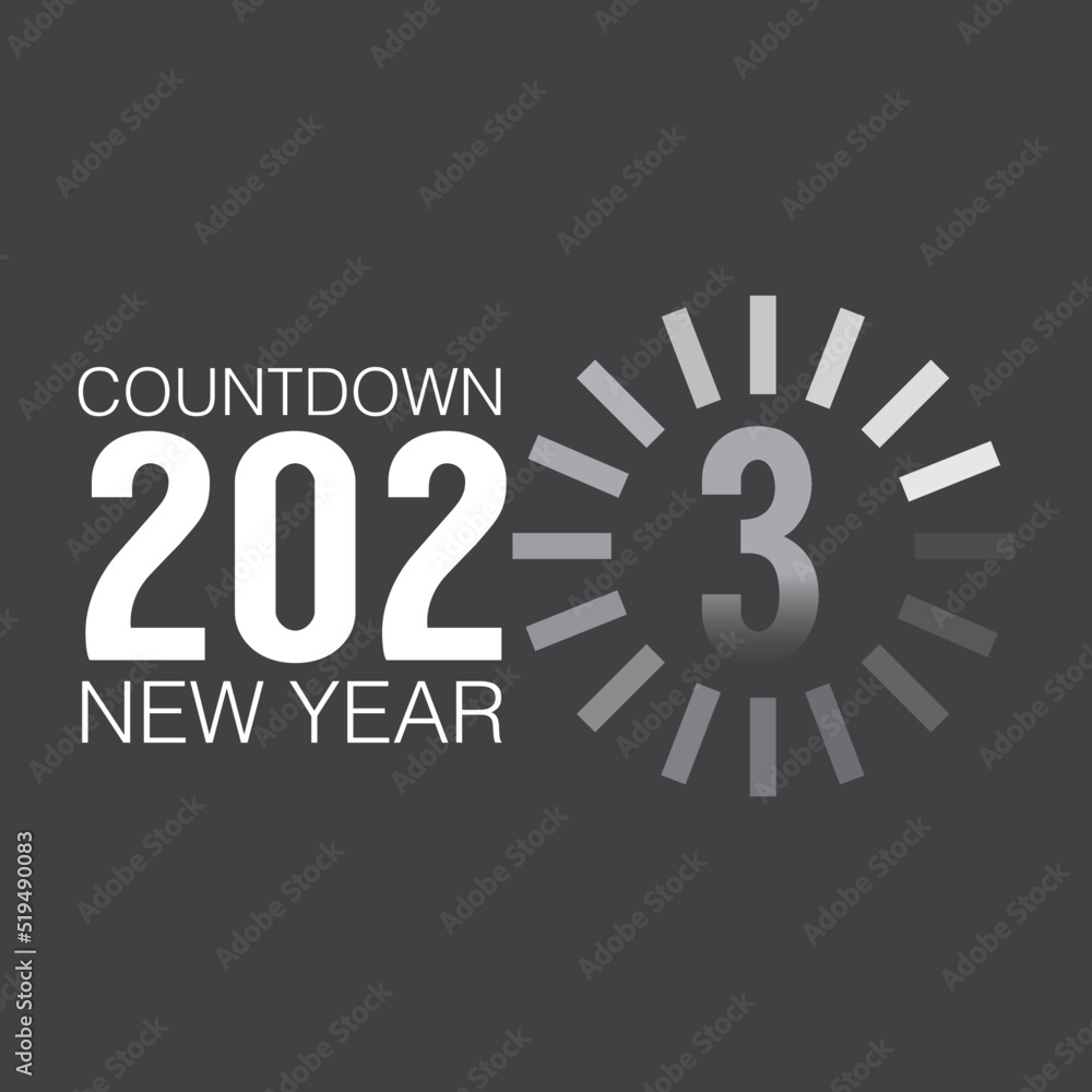 Photo Loading Of 2023 Countdown Vector Illustration., sirikornt ...