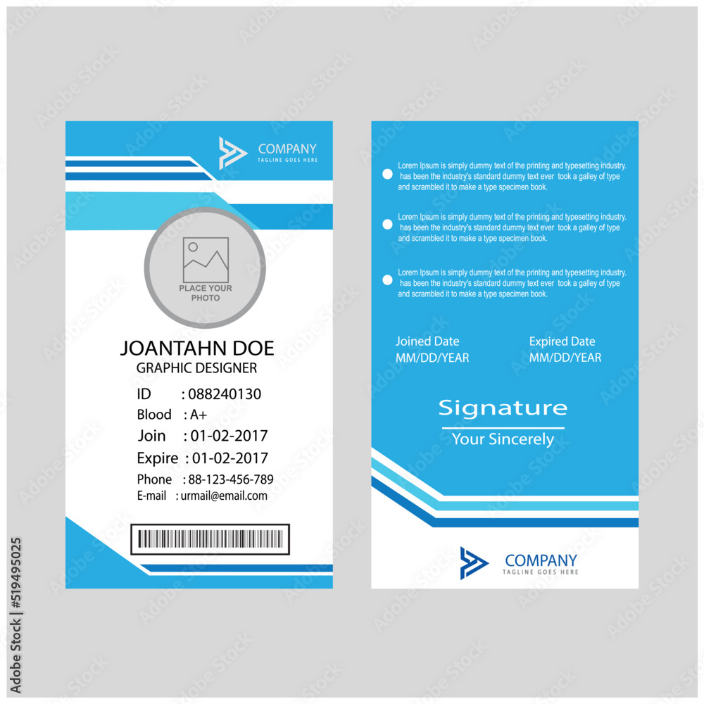 Best company id card, Business Id Card, Creative Id Card, Professional ...