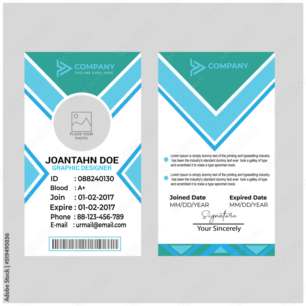 Best company id card, Business Id Card, Creative Id Card, Professional ...
