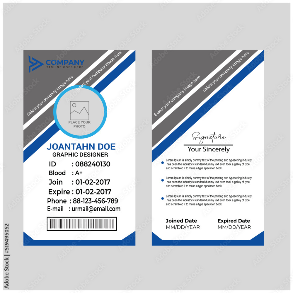 Best company id card, Business Id Card, Creative Id Card, Professional ...