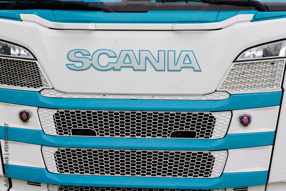 Scania truck AB logo text and brand sign Swedish manufacturer of ...