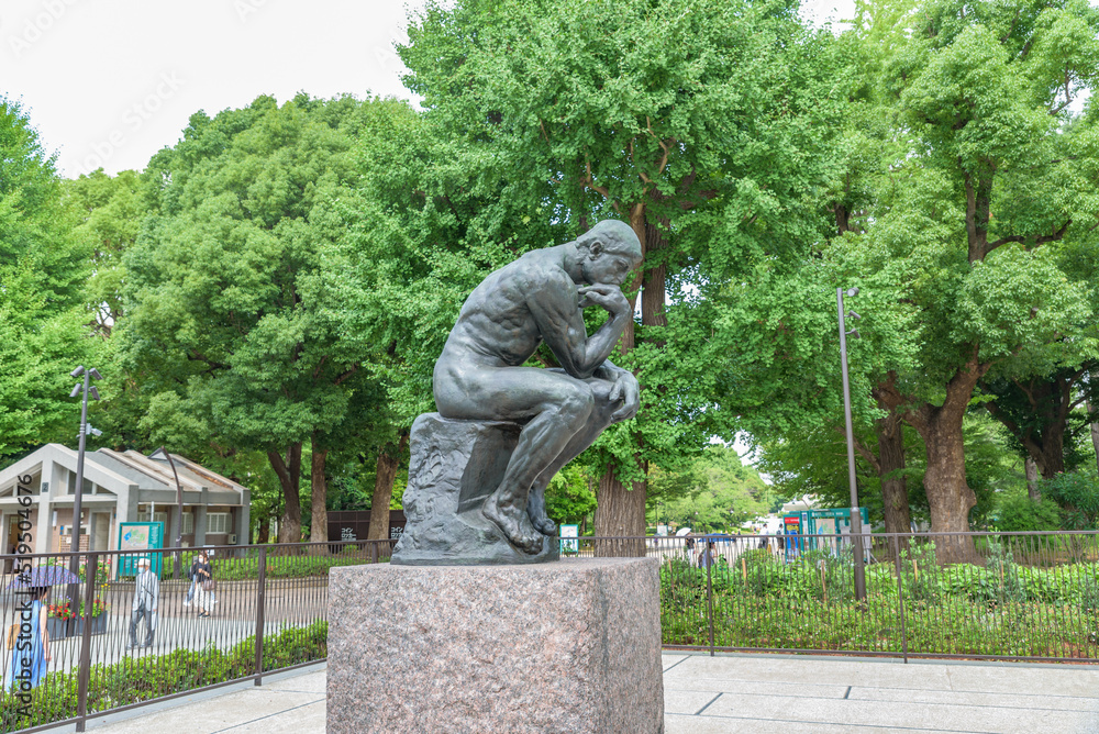 TOKYO, JAPAN - JUL 21, 2022: The Thinker by Auguste Rodin at the ...