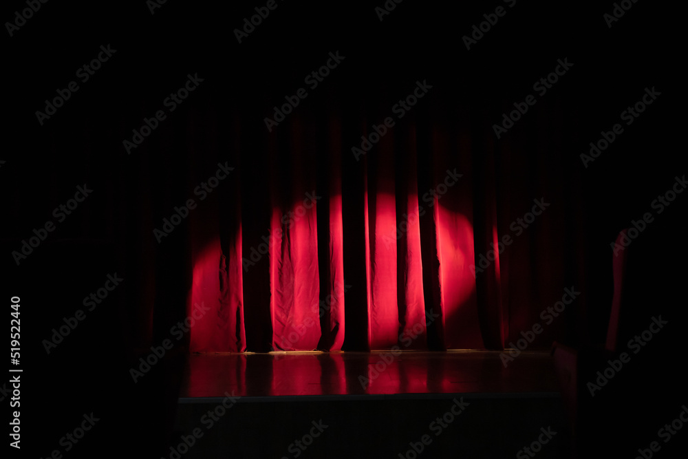 Red background with spotlight in theater or cinema. Stock Photo | Adobe ...