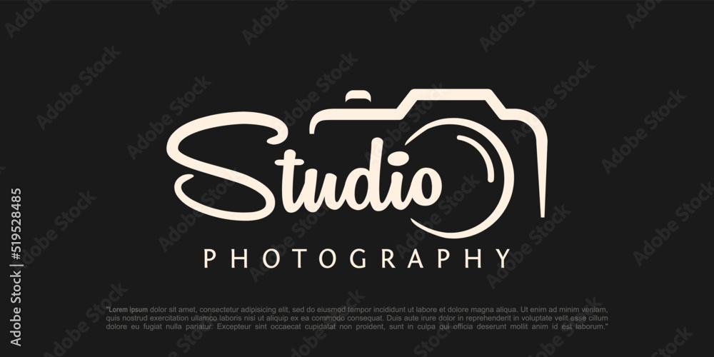 creative studio photography logo design vector template Stock Vector ...