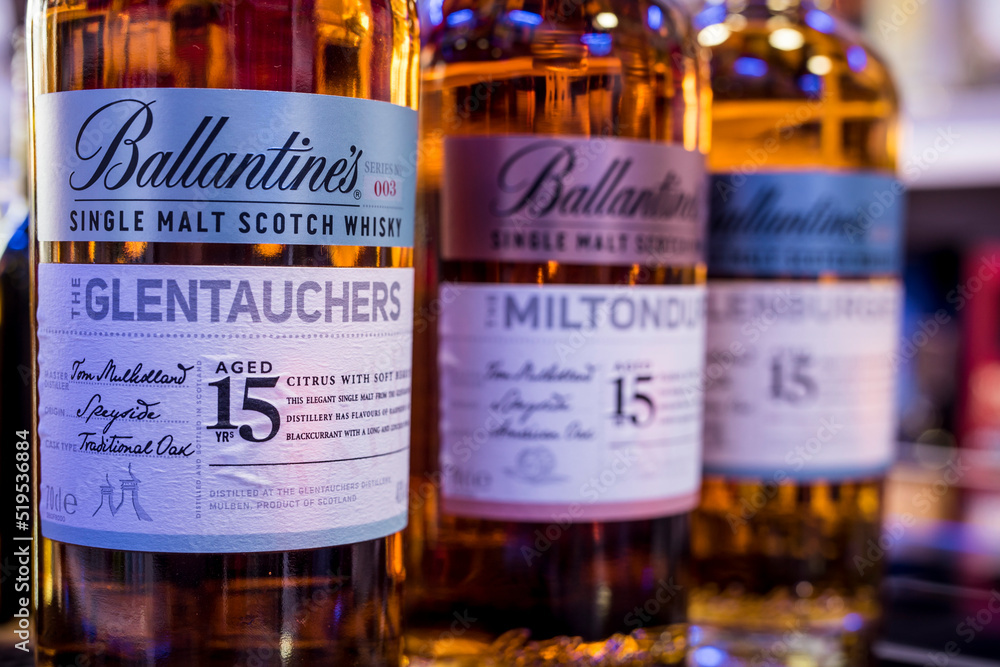 Ballantine's Glentauchers 15 Years Old single malt scotch whisky with ...