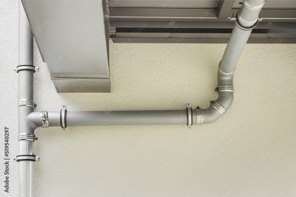 Sewage Pipeline Drainage Systems under Floor of Building. Stainless ...