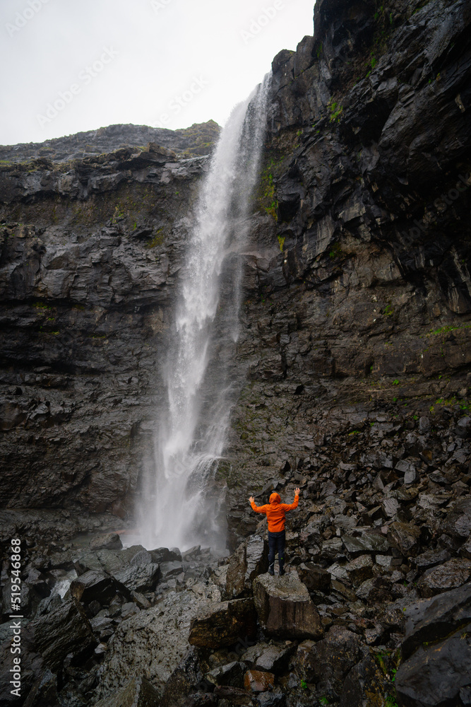 Fossá Waterfall is the tallest waterfall in the Faroe Islands. The ...